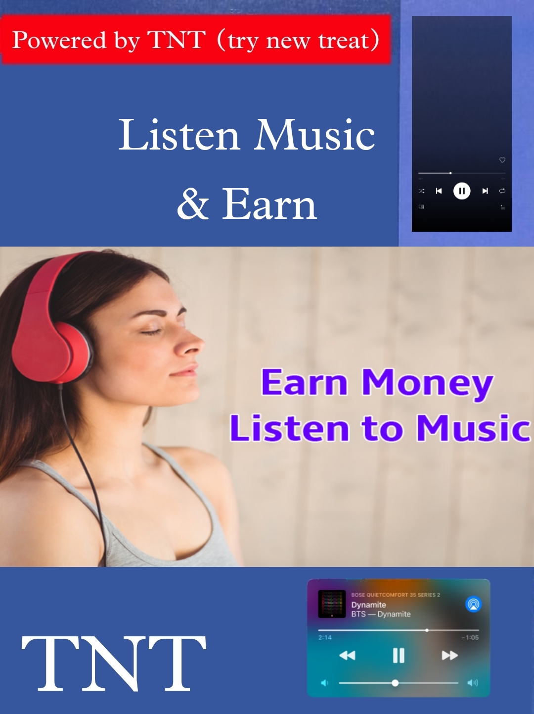 Listen Music and Earn – Try New Treat